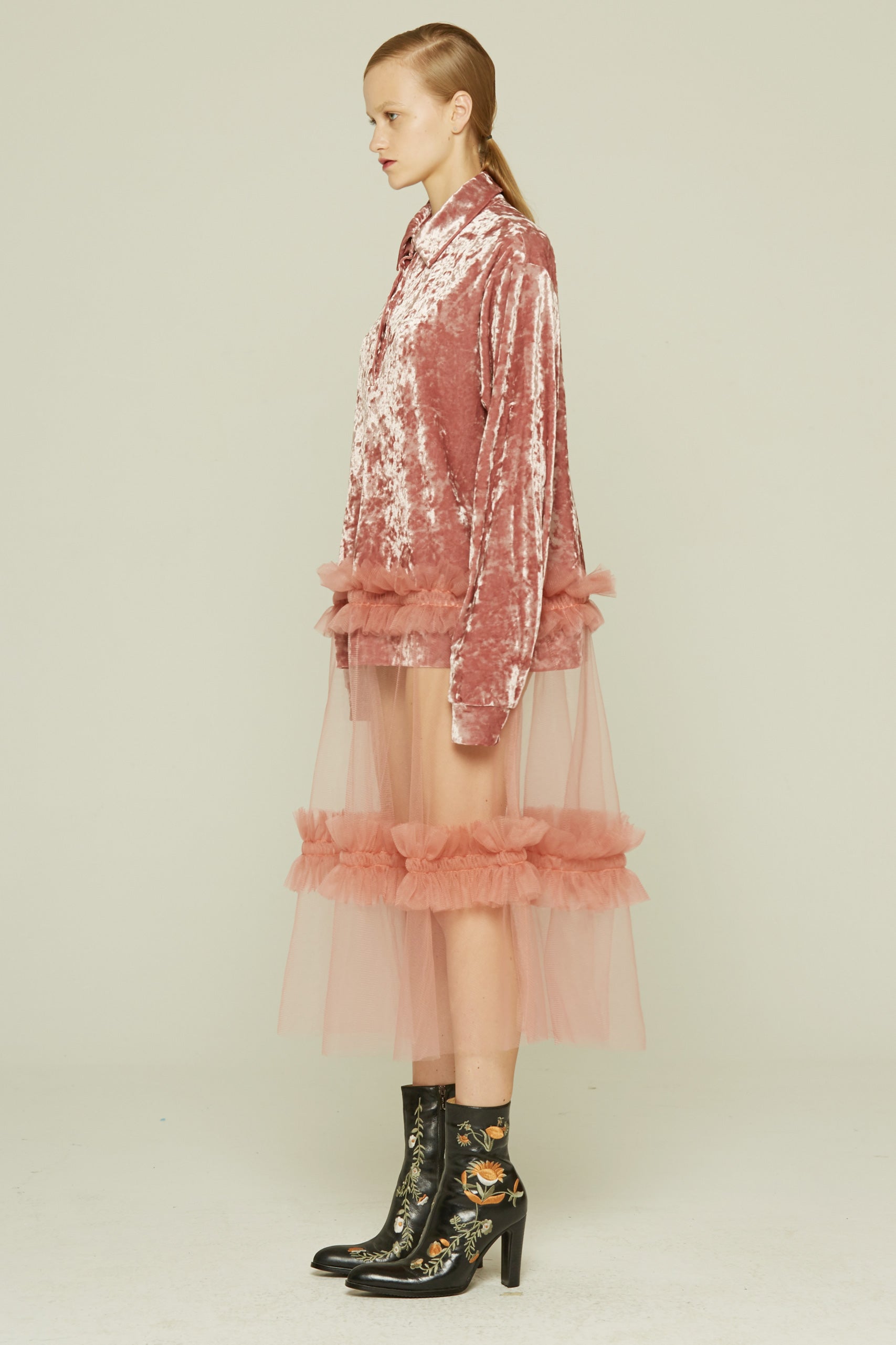 Fussed | Pink Sheer Dress - Sheer Clothing – Fangyan